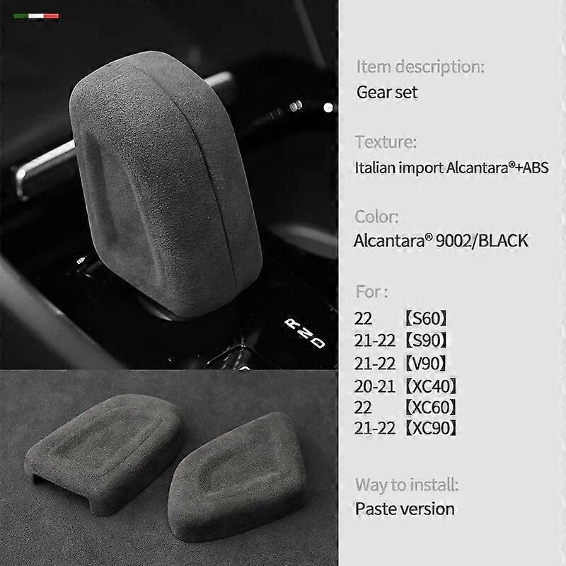 Alcantara Lever Stick Shift Handle Car Gear Shifter Knob Cover Shell ...