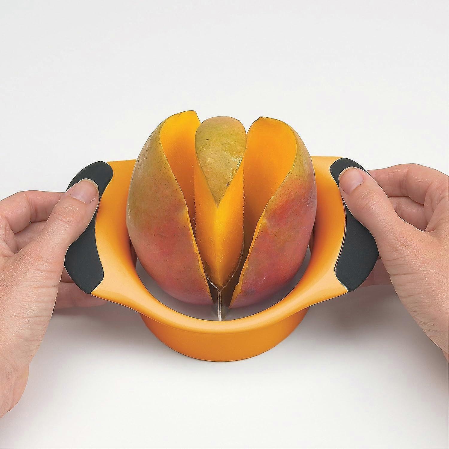 Tizzy Good Grips - Mango Cutter - Stainless Steel Fruit Cutter - Orange ...
