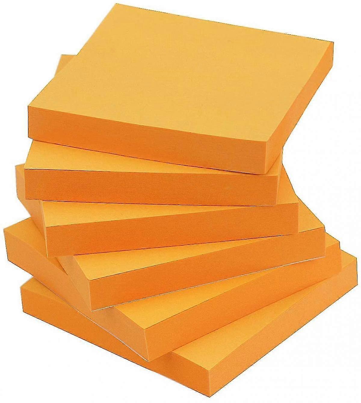 Sticky Notes 3x3 Self-Stick Notes Orange Color 6 Pads, 100 Sheets/Pad ...