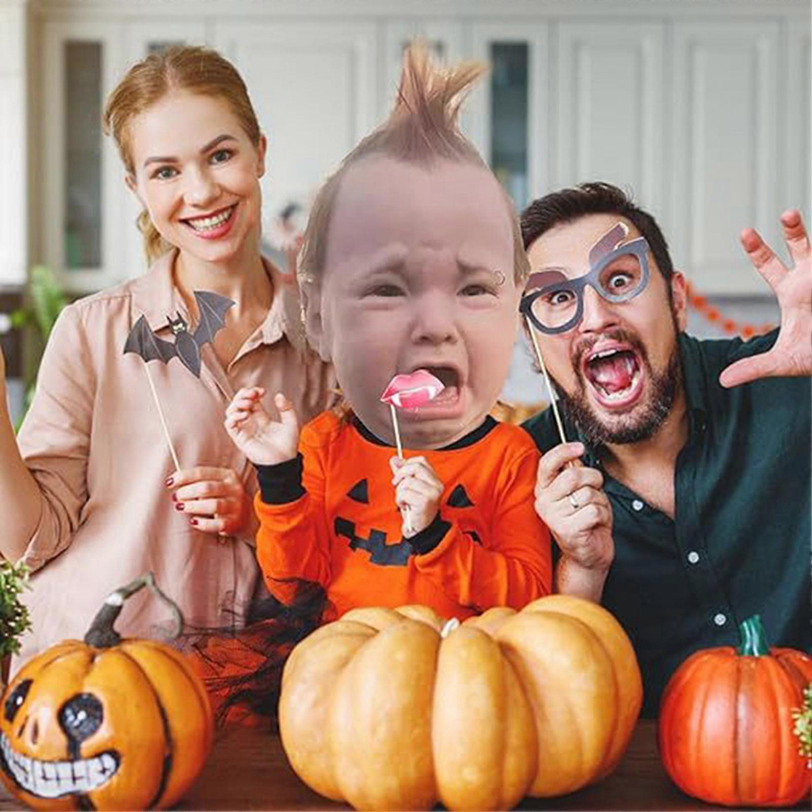 Creepys Hilarious Latex Head Mask Novelty Realistics Crying Baby Mask ...