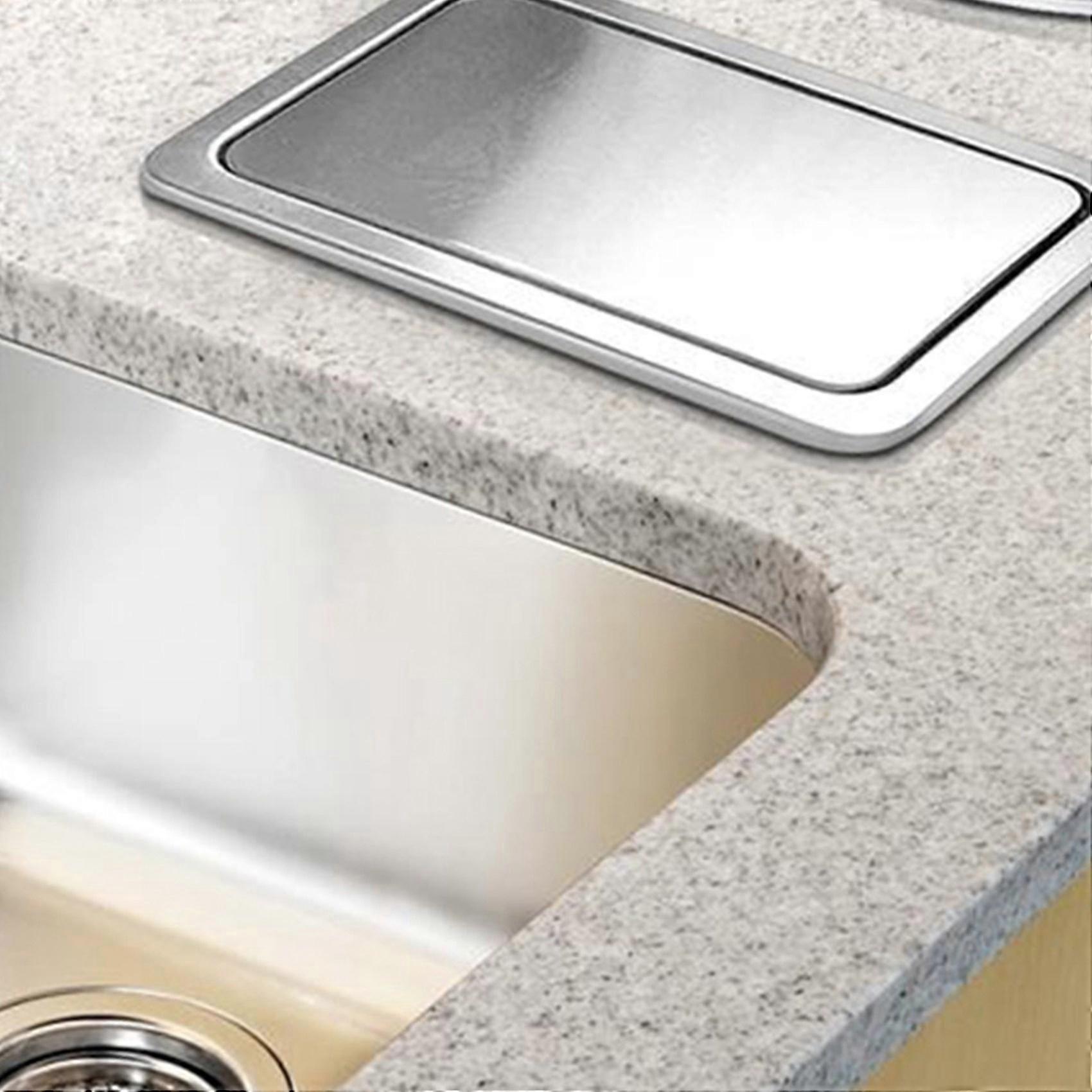 3x Stainless Steel Garbage Flap Lid Trash Bin Cover Flush Built-in ...