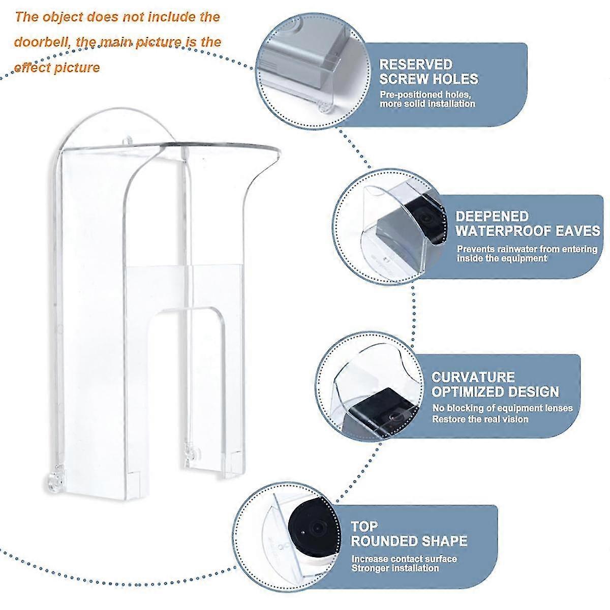 Transparent Plastic Doorbell Rain Cover Suitable For Ring Models ...