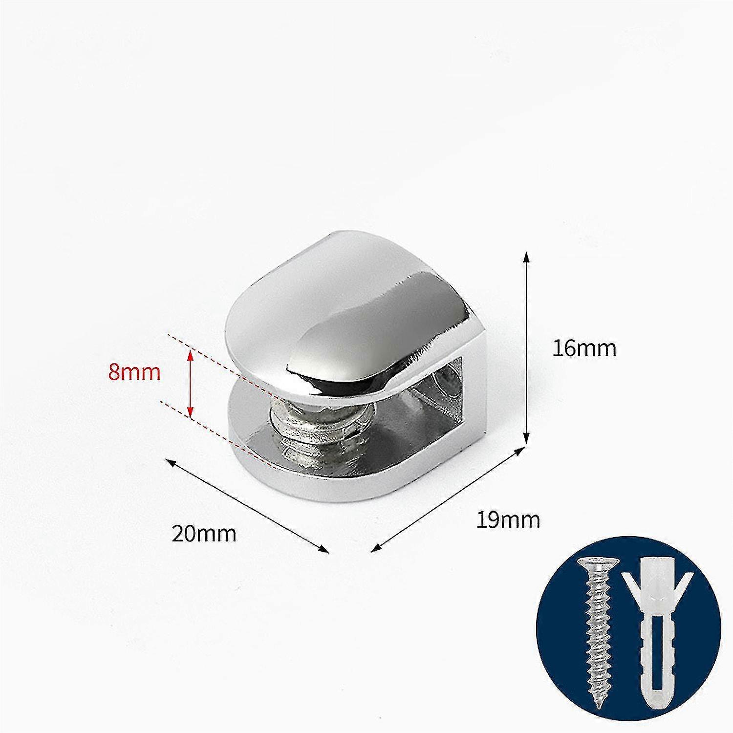 8 Pcs Glass Clamp Bracket Zinc Alloy Adjustable Fixings Bracket For 6 ...