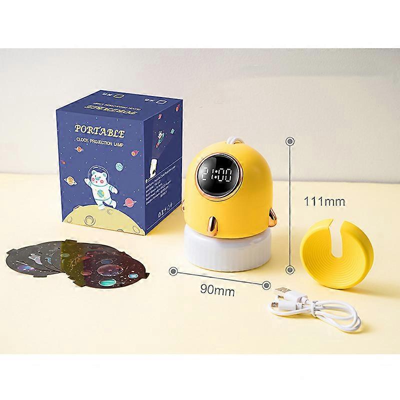 Portable Clock Star Projector Light LED Projector Night Light USB ...