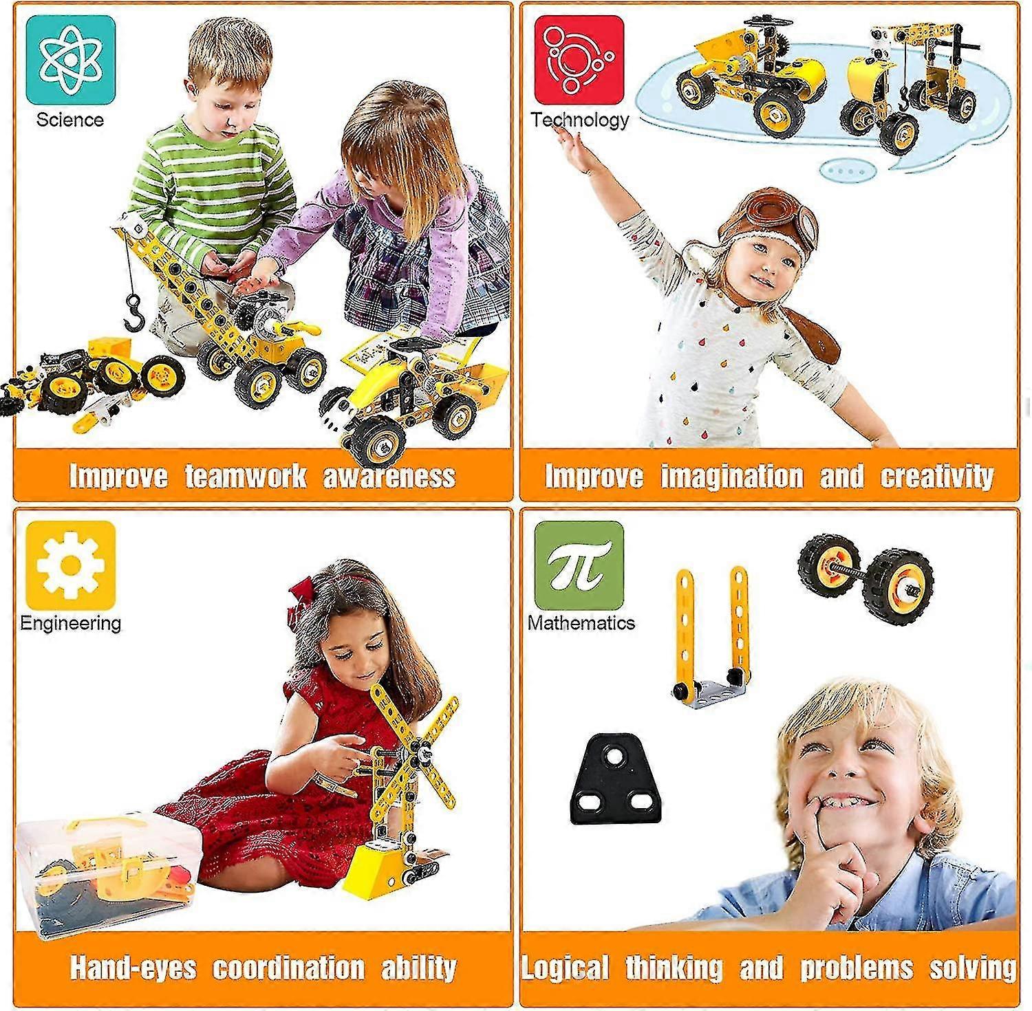 Educational Building Toys Stem Learning Kit, 10 In 1 Construction ...