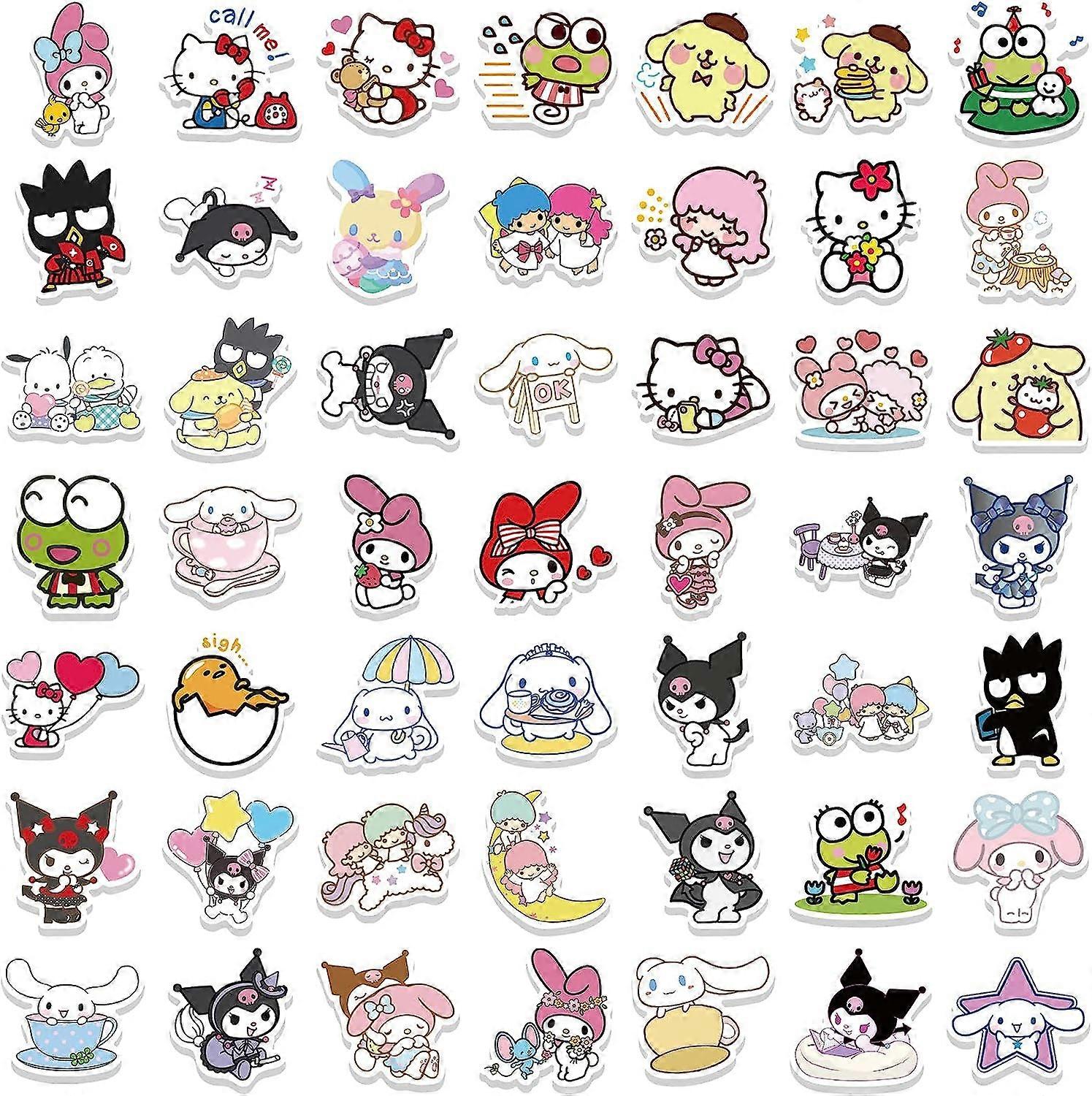 100Pcs Kawaii Stickers, Anime Stickers, Helllokittty Stickers MyMelody ...