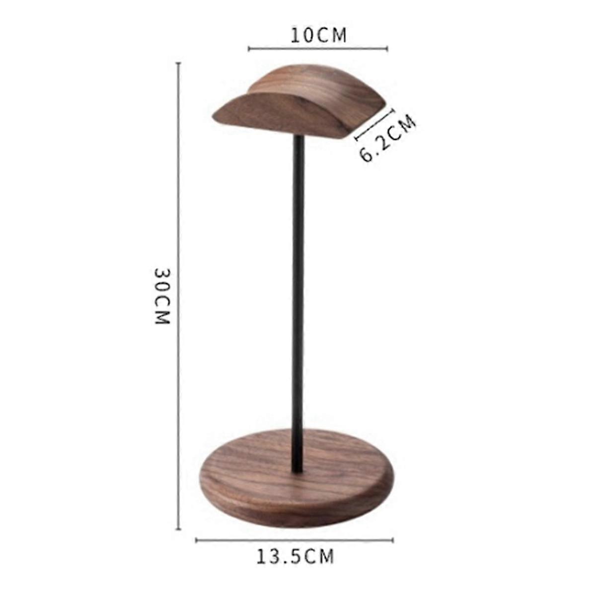 Headphone Stand Black Walnut Solid Wood Headphone Stand -Mounted Wooden ...