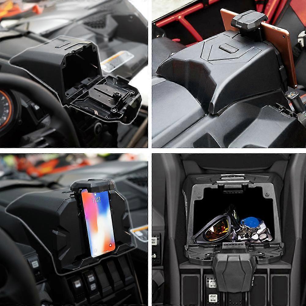 Electronic Device Holder With Integrated Storage For Can Am Maverick X3 ...