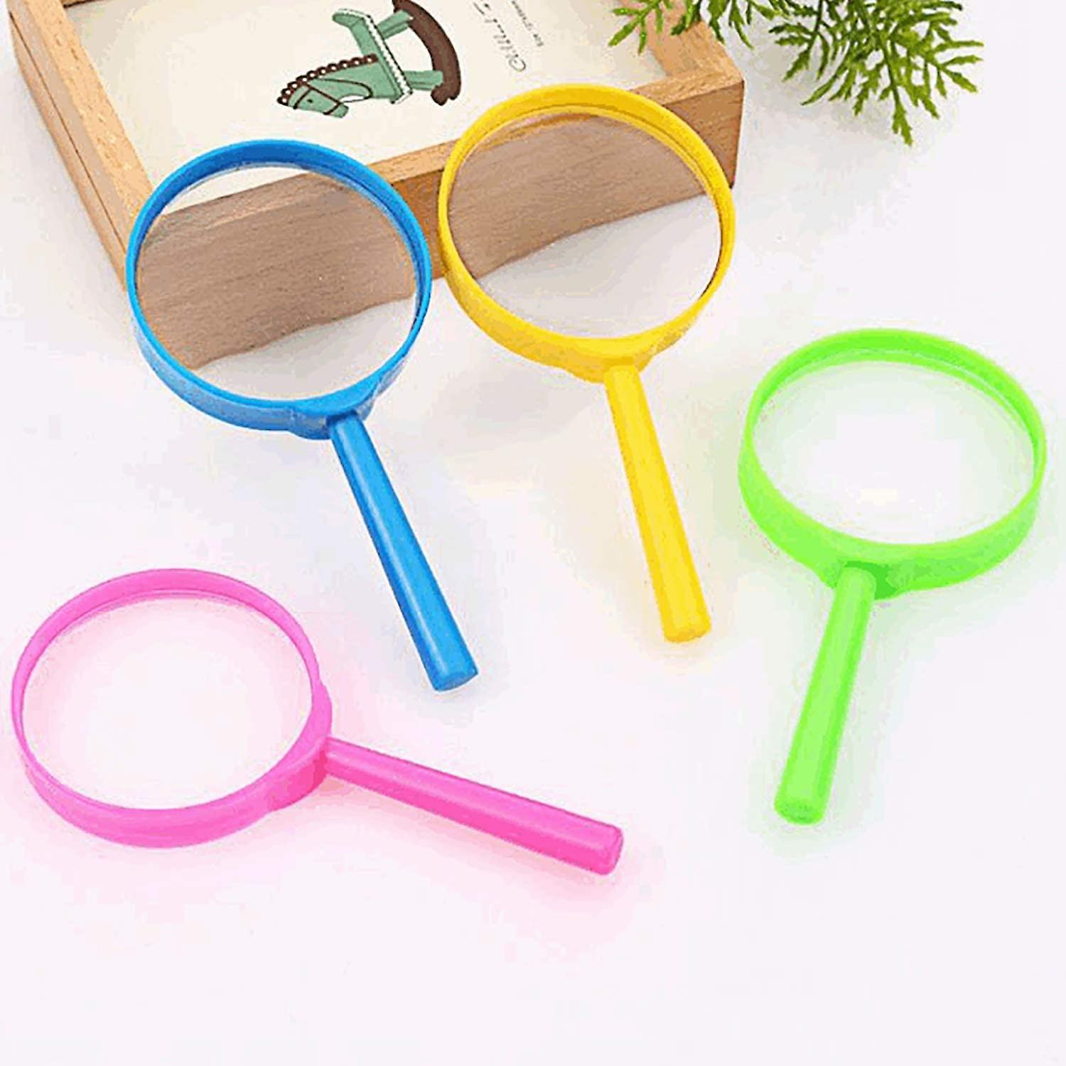 Kids Magnifying Glasses 12 Pack Handheld Plastic Portable Reading ...