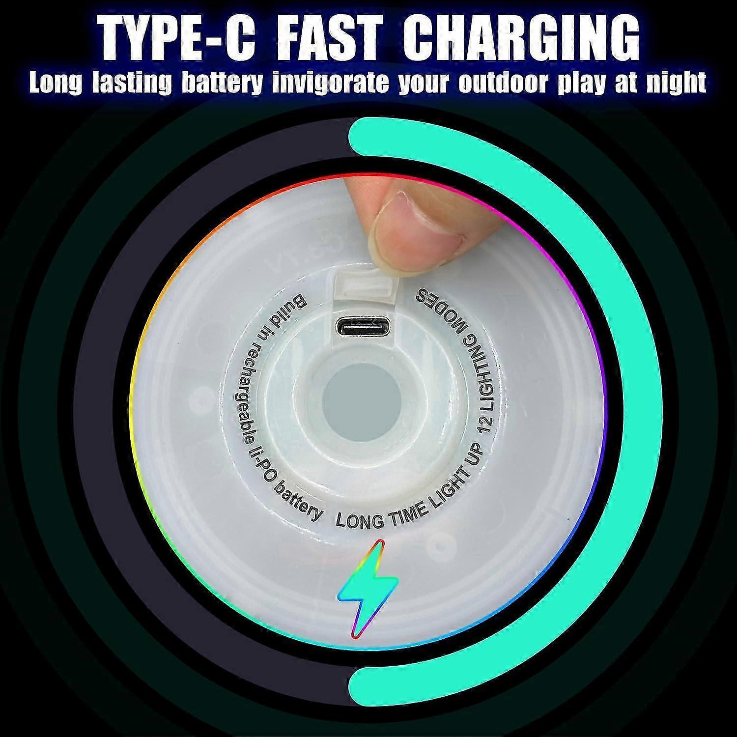 Glow in The Dark LED Flying Disc- 38 RGB LED Lights, 7+5 Light Modes ...