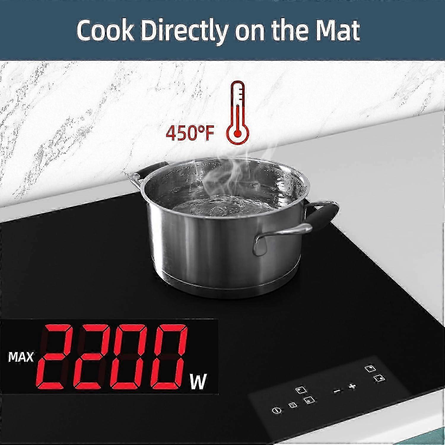 Large Silicone Induction Cooktop Protector Mat, 20.4 In X 30.7 In ...