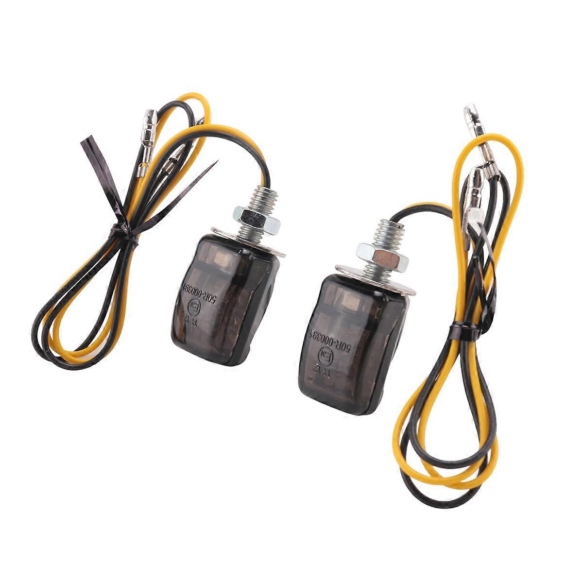 2Pcs Universal LED Black Mini Tiny Small Indicators Turn Signals ...