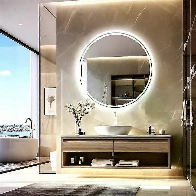 LED HD Smart Bathroom Mirror with Lights Circle Backlit Bathroom Mirror ...