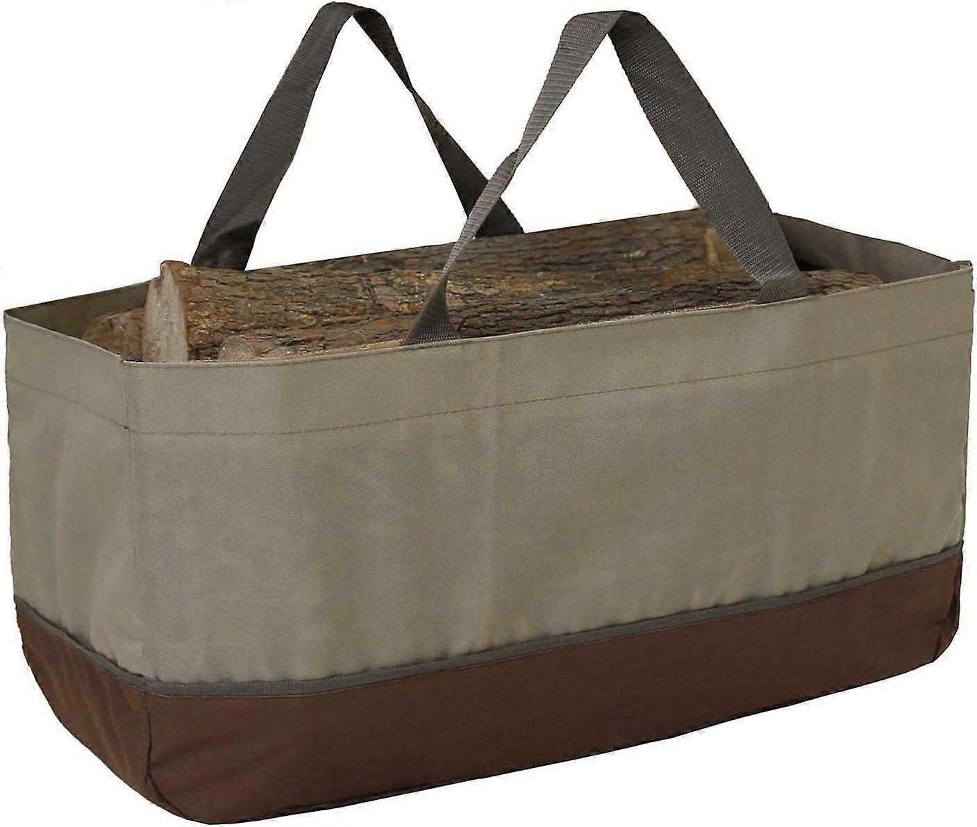 Firewood Carrier Heavy Duty Canvas Log Tote with Handles for Fireplace ...