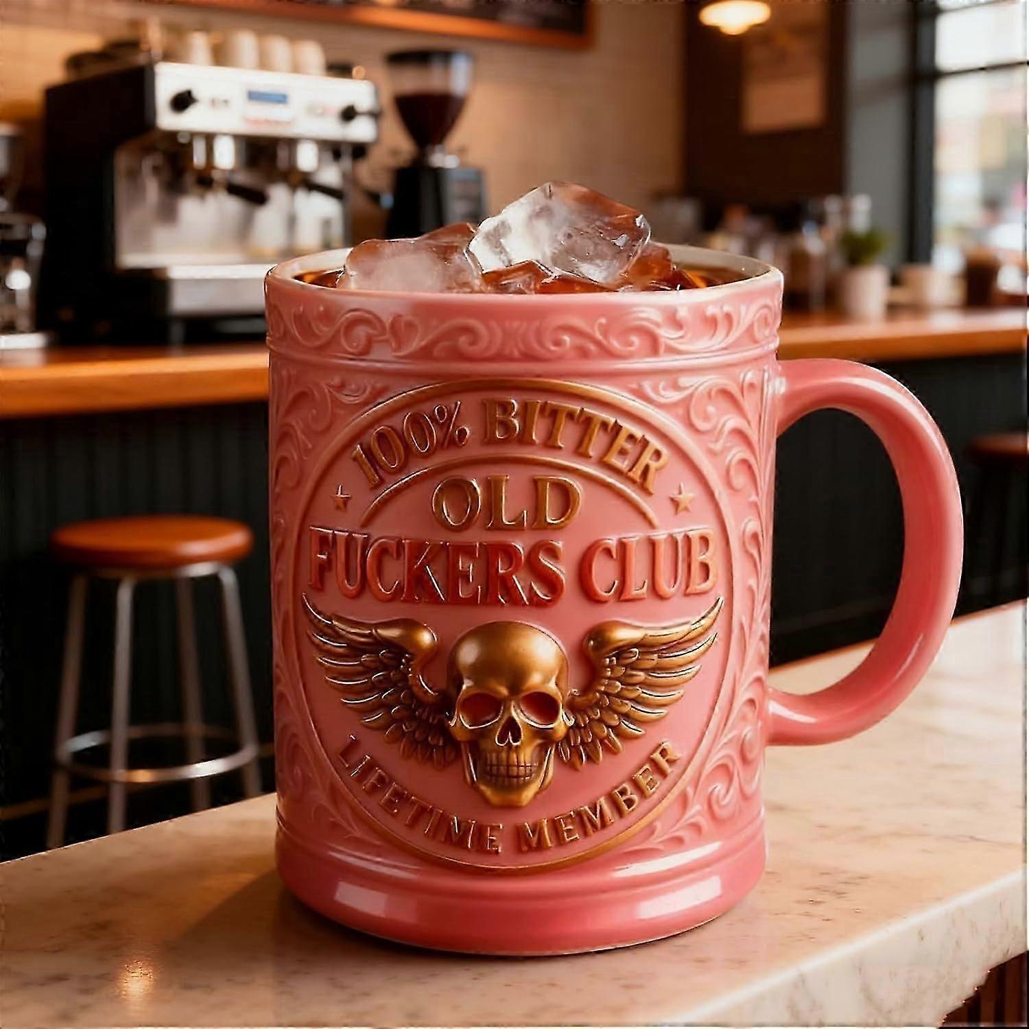 Funny Coffee Mug for Men with Vintage Skull Design, 11oz Novelty ...