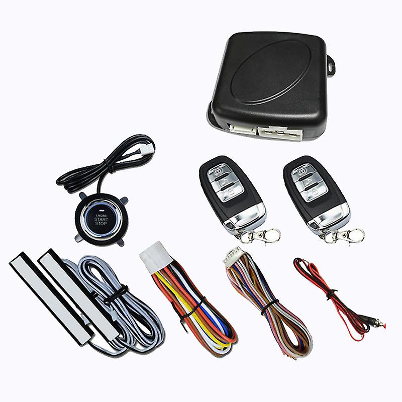 Car SUV PKE Keyless Entry Engine Start Alarm System Push Button Start ...