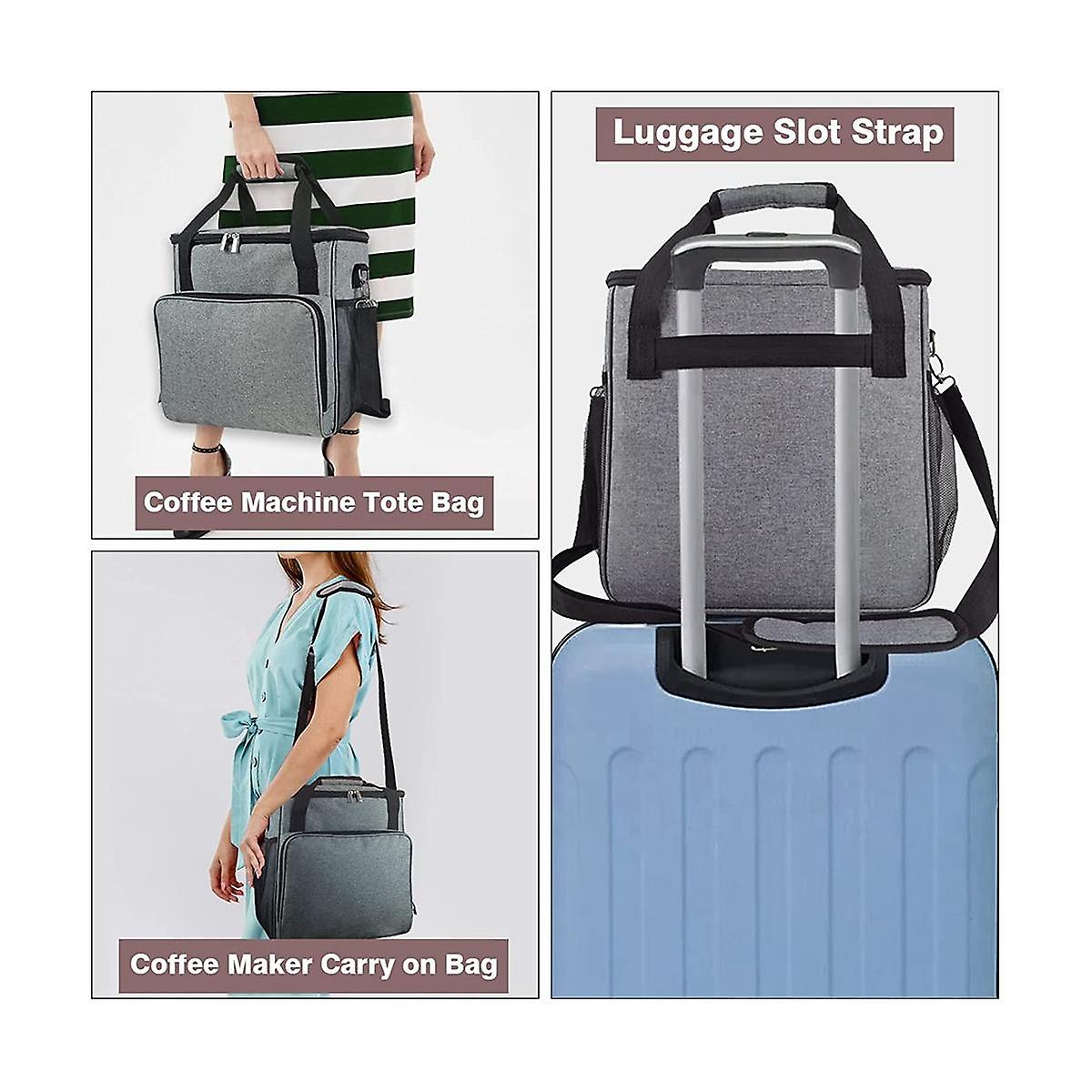 Coffee Maker Travel Tote Single Serves Coffee Station Organizer Pocket ...