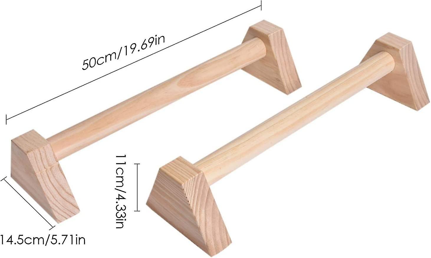 Set Of 2 Wood Parallette Set, Push Up Bars, Push Up Stand, Handstand ...