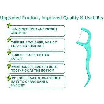 90 Premium Dental Floss Stick Mint Flavour, for Gingivitis Gum Disease ...