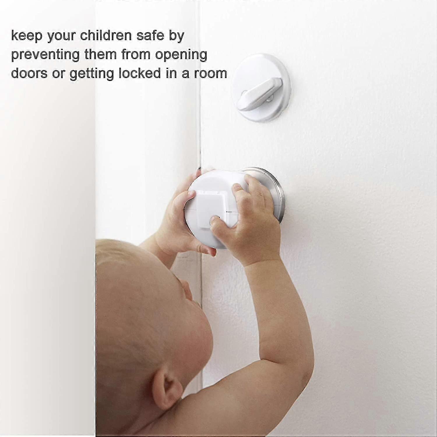4 Pack Door Knob Safety Cover For Kids, Child Proof Door Knob Covers ...