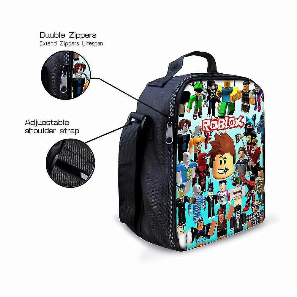 Roblox Print Kids Insulated Lunch Box School Picnic Crossbody Thermal ...