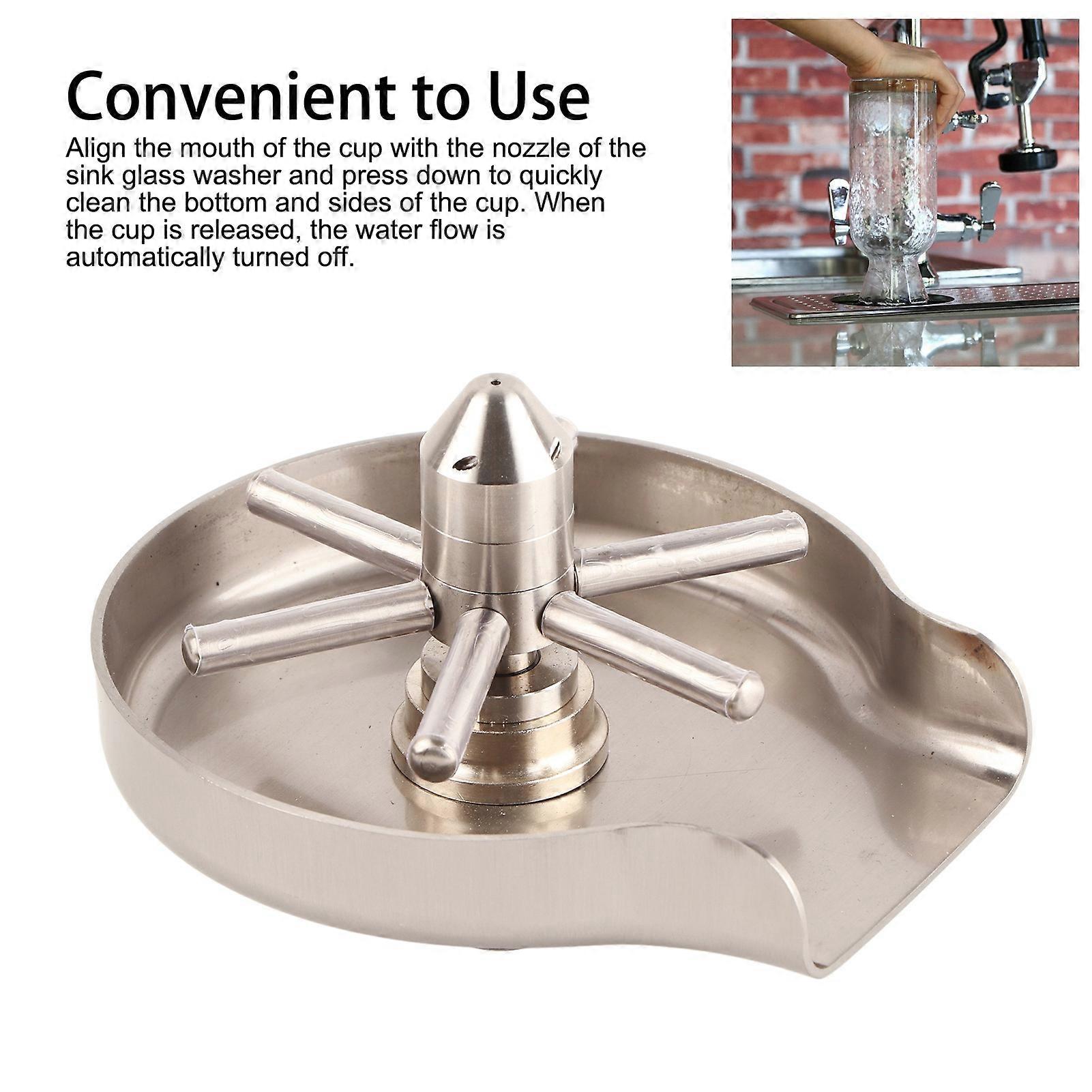 Stainless Steel Sink Glass Rinser Set for Bar Restaurant Coffee Shop ...