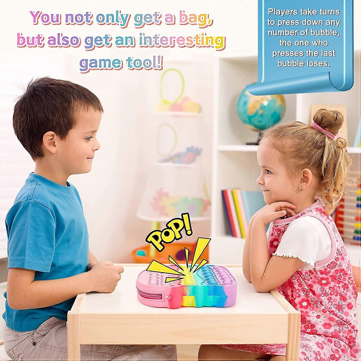 Pop Bag Push It Purse Toys for Girls, Crossbody Bag for Kid School ...