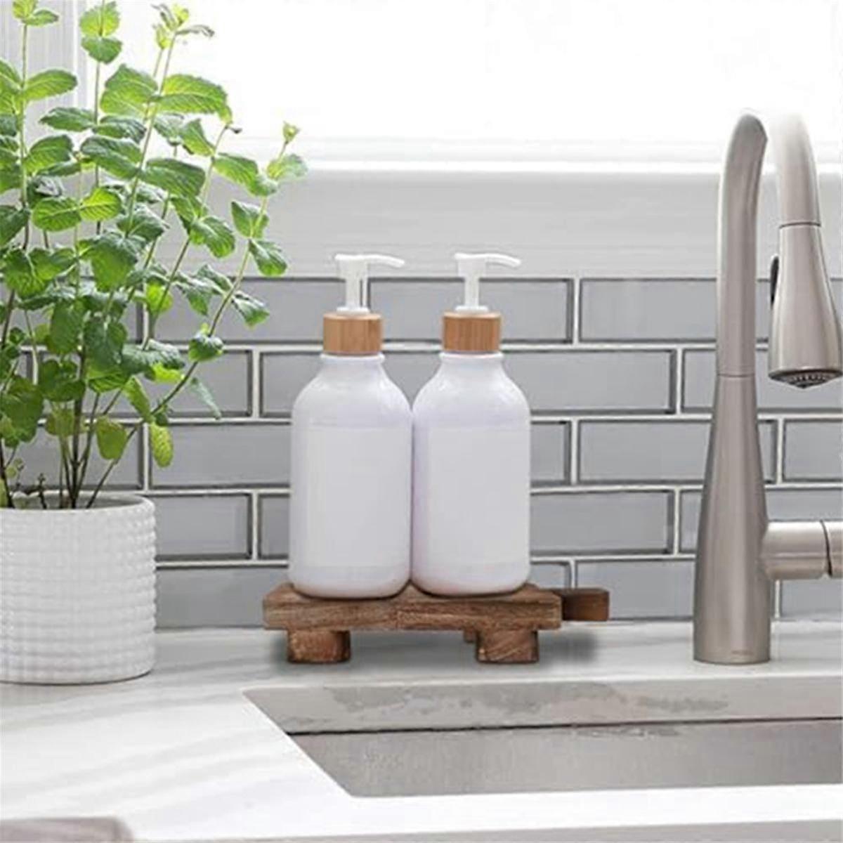 Wood Pedestal Soap Stand Rectangular Soap Riser Bathroom Soap Dish ...
