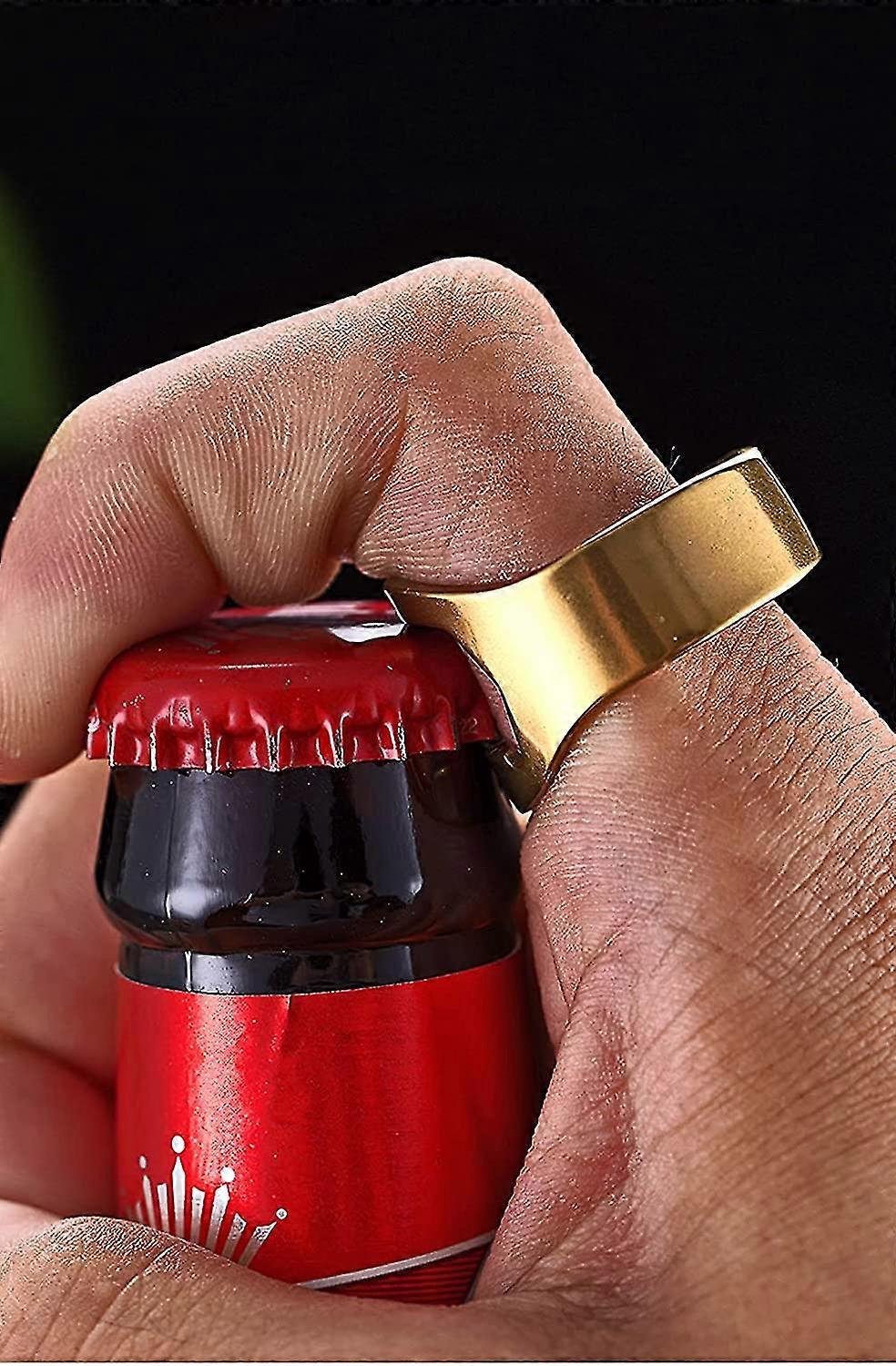 Pack Of 5 Stainless Steel Beer Opener Ring, 22 Mm Portable Finger Ring ...