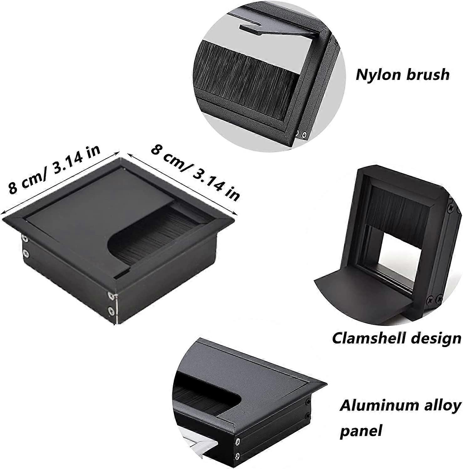 2 Pieces Recessed Cable Grommet, Cable Hole Desk Cover, Computer Desk ...