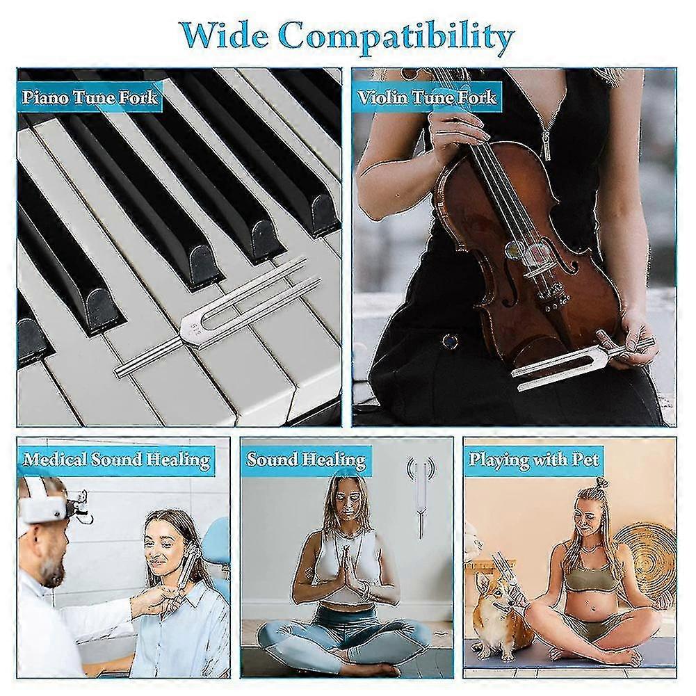 4 Pack Tuning compatiblek Set(128 Hz,256 Hz,512 Hz,528 Hz)with Tuning ...