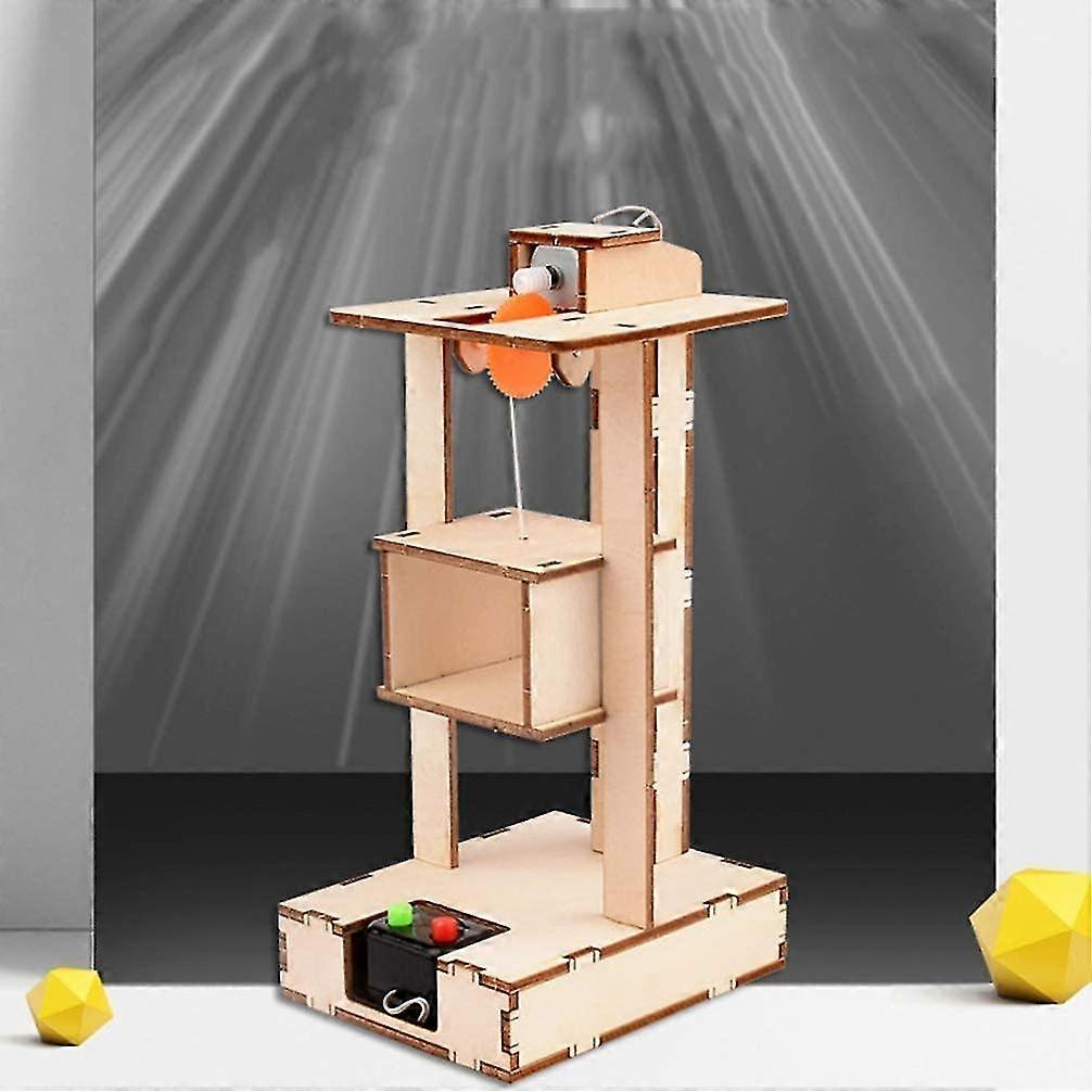 Diy Elevator Toy Remote Control Physical Equipment Crane Lift Elevator ...