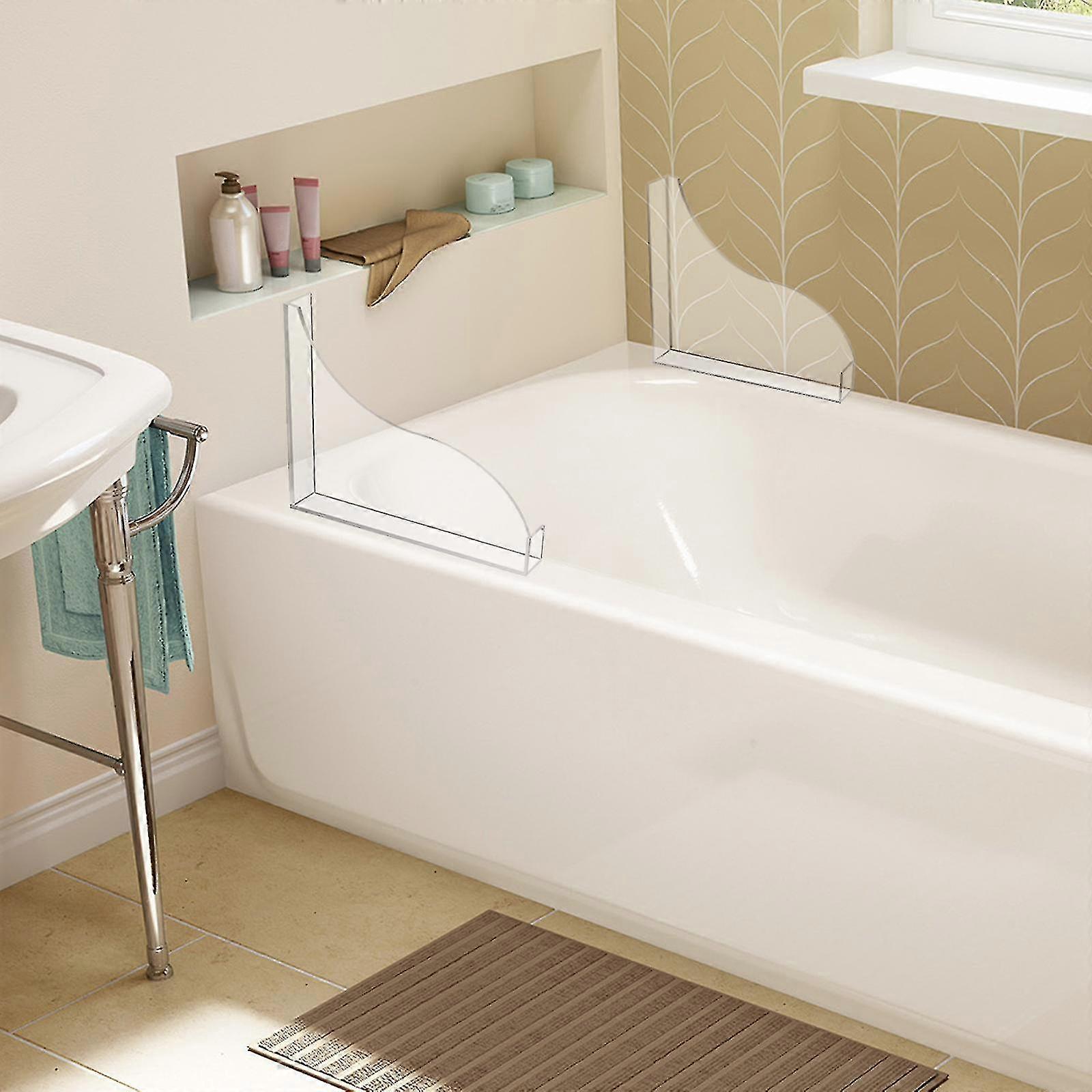2pcs Bathtub Shower Splash Guard, Splash Guards For Bathroom Bath Tub ...