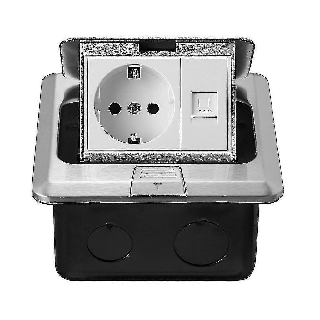 Floor Socket For Kitchen Waterproof Stainless Steel Cover Recessed ...