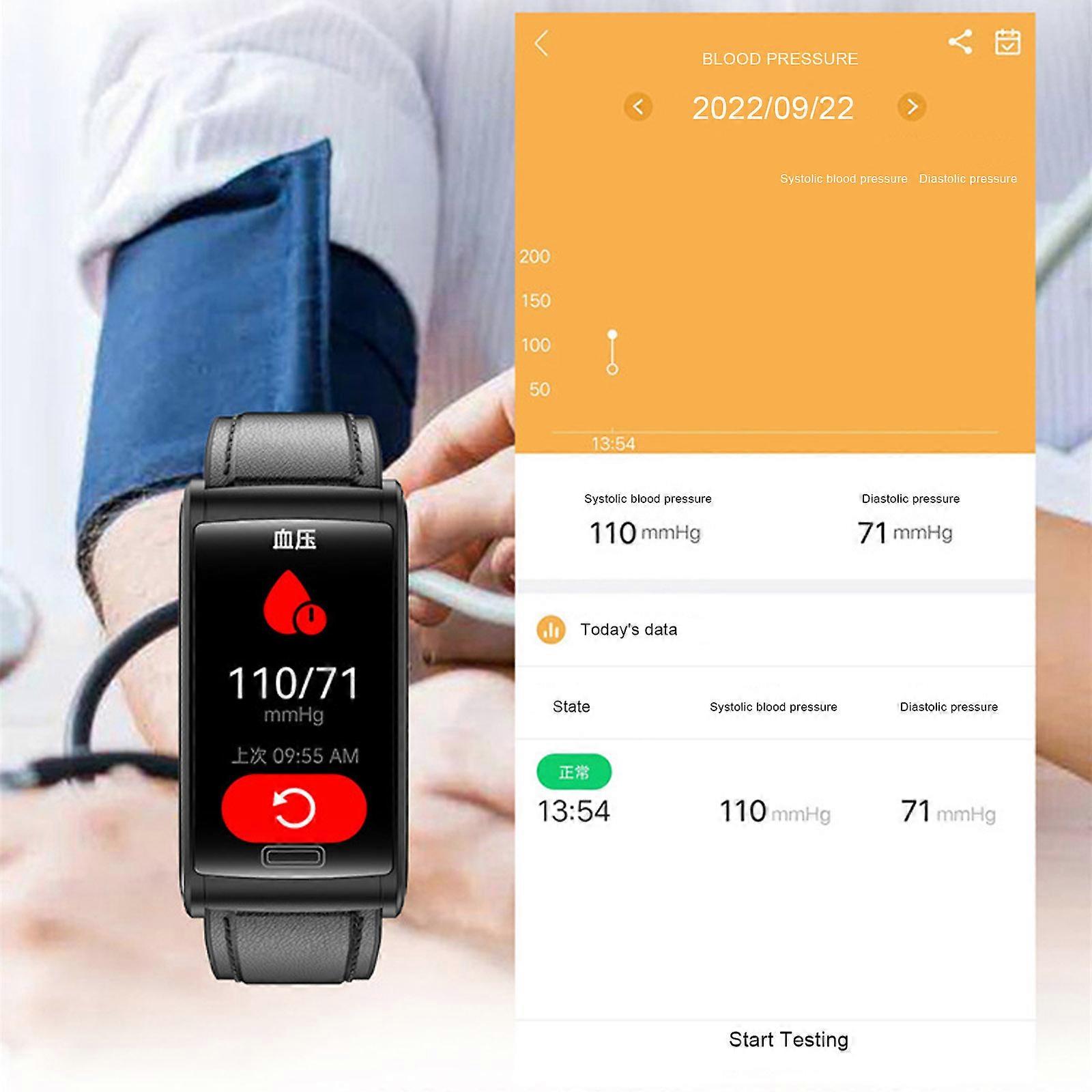 E600 ECG PPG Smart Watch Blood Glucose Heart Rate Blood Pressure ...