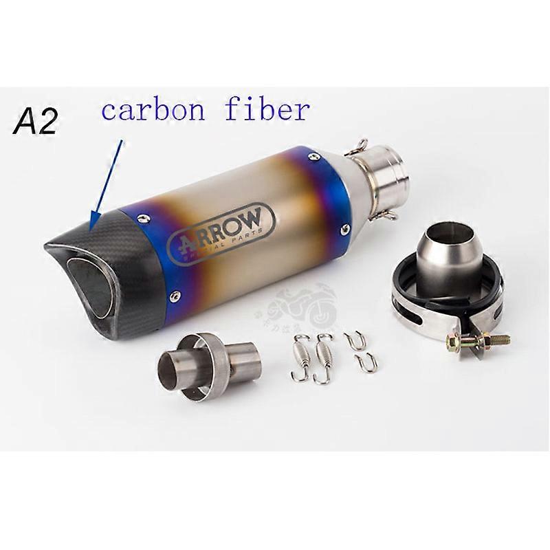 51mm universal motorcycle arrow exhaust pipe carbon fiber muffler with db killer escape moto for ...