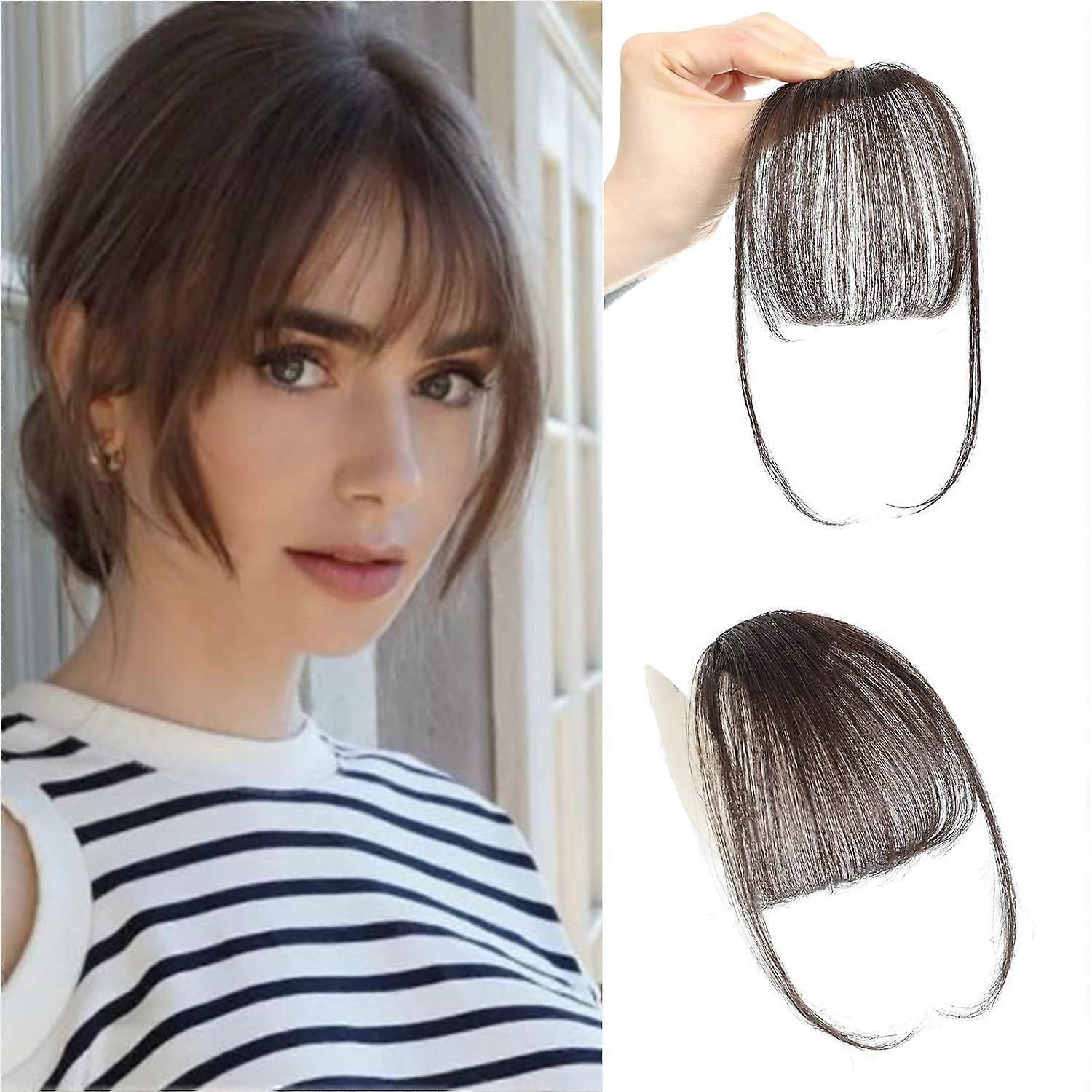 Bangs Hair Clip in Bangs,100% Real Human Hair Extensions Wispy Bangs ...