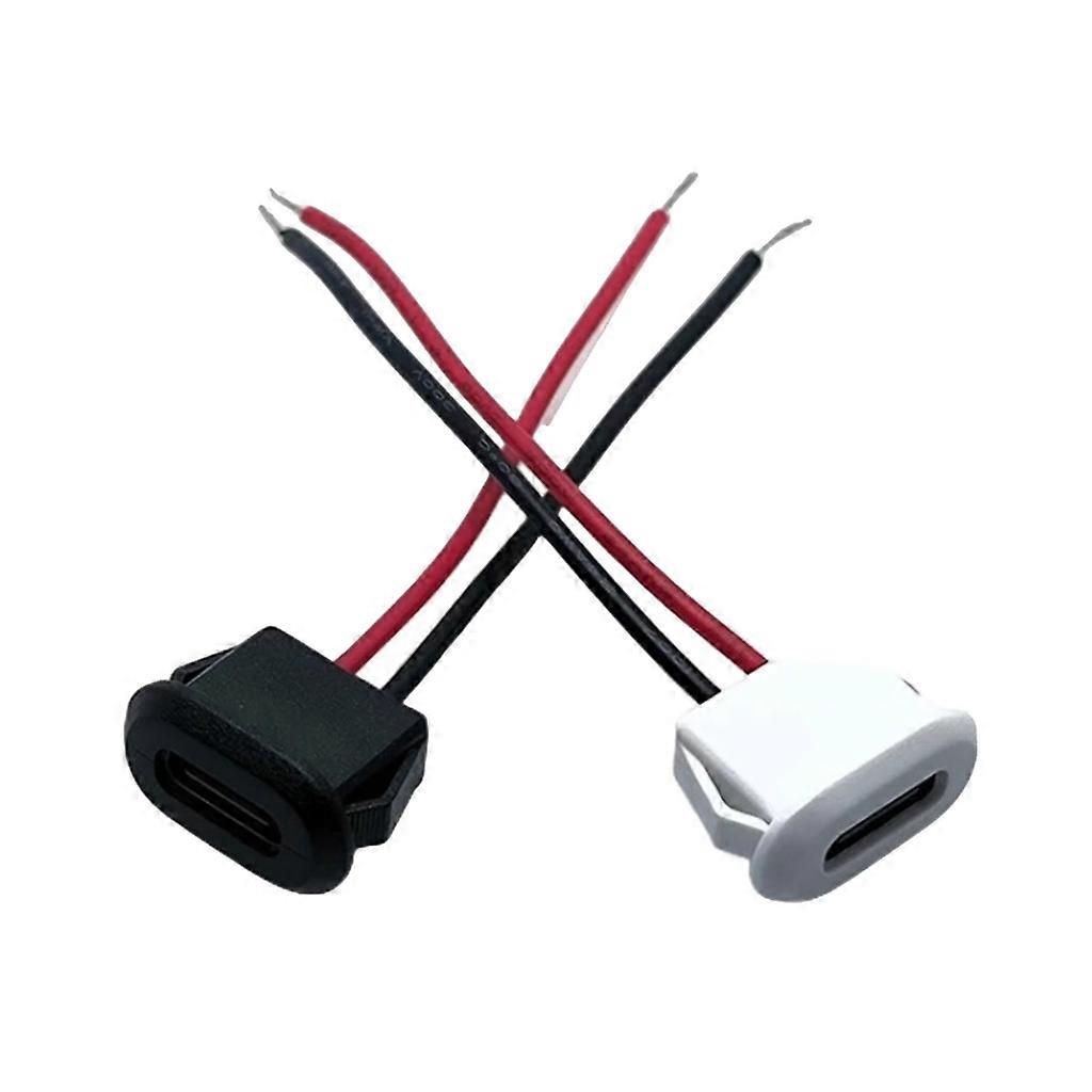 USB Connector Type-C to PH2.0 w/ Nut Locking Plate Waterproof Female ...