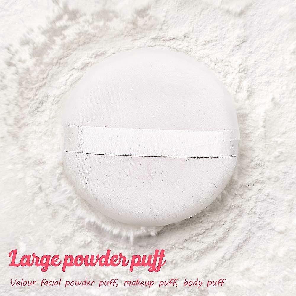 3 Pack Powder Puff, Washable Large Body Powder Puff, Soft & Fuzzy 3 ...
