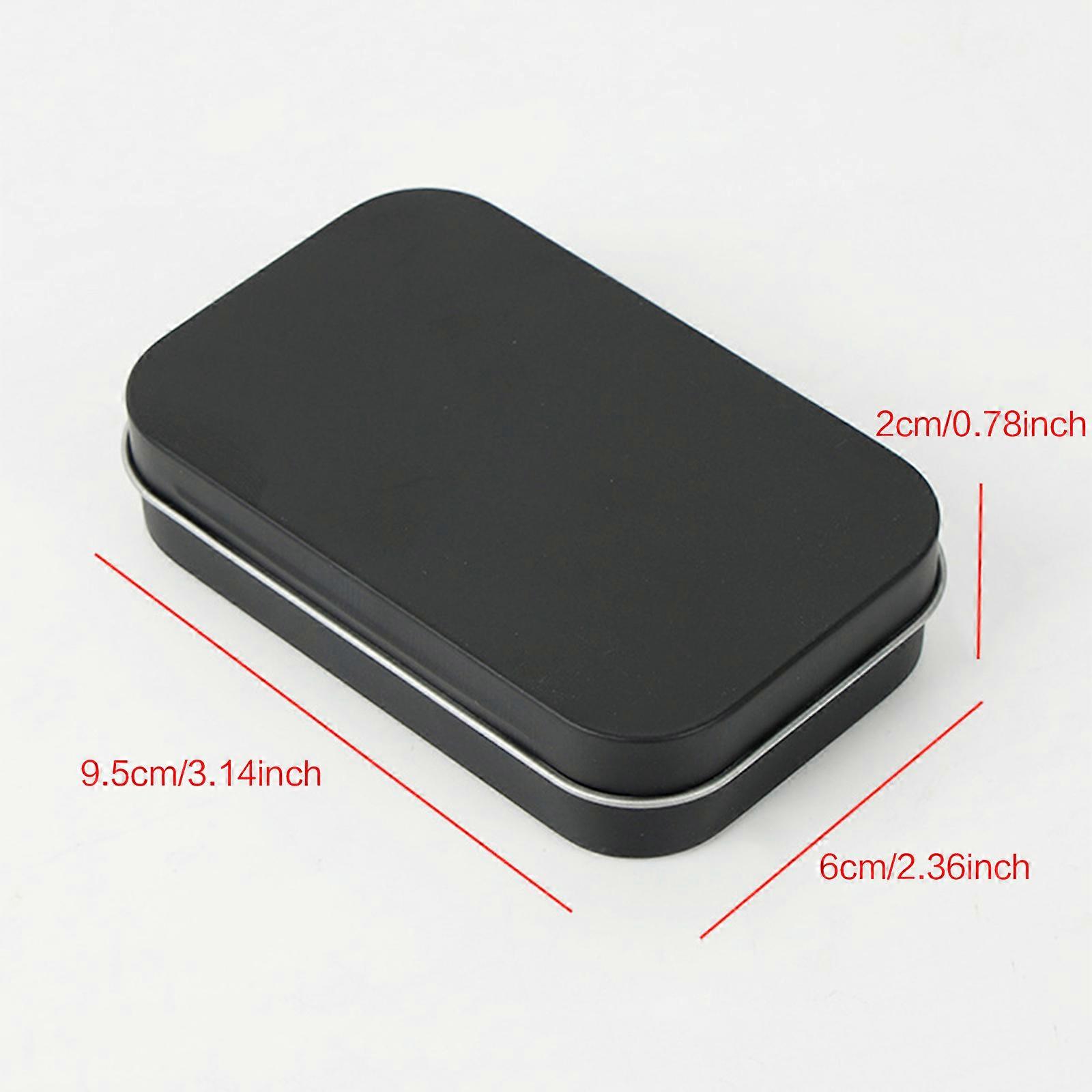 New Arrive 2Pcs Metal Hinged Tin Box Container Mini Portable Small ...