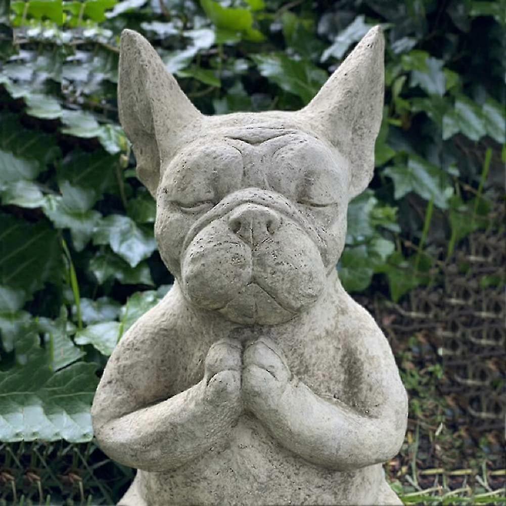 Zen Dog Statue Buddha Meditation Bulldog Resin Statue Meditating Dog ...