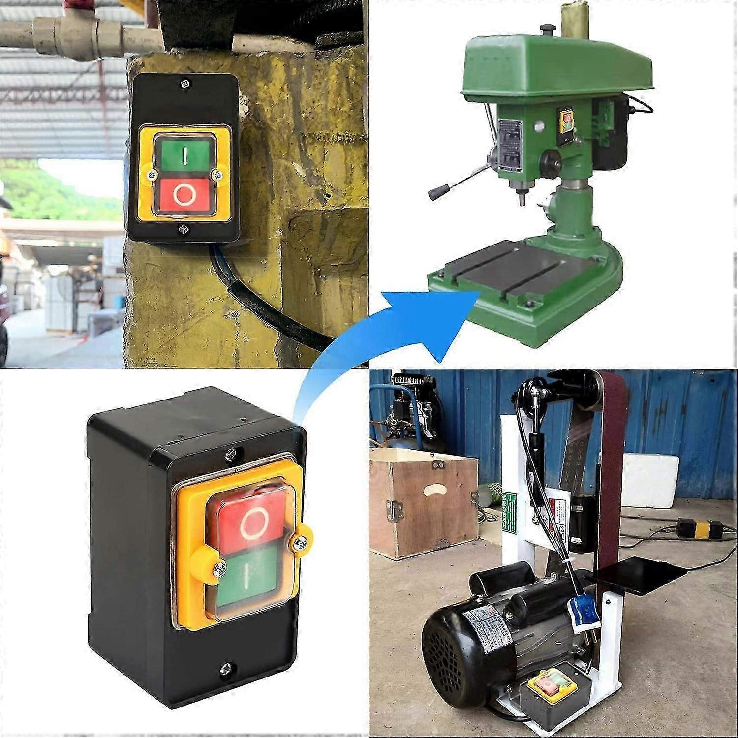 AC220V/380V button switch waterproof power control button switch with ...