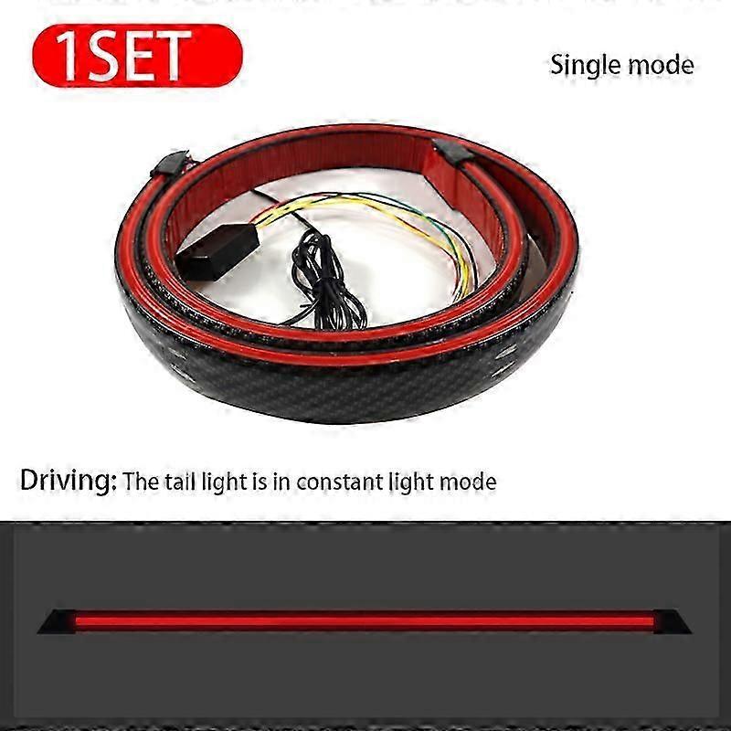 Universal Led Rear Spoiler Lip Kit Exterior Accessories Brake Light ...