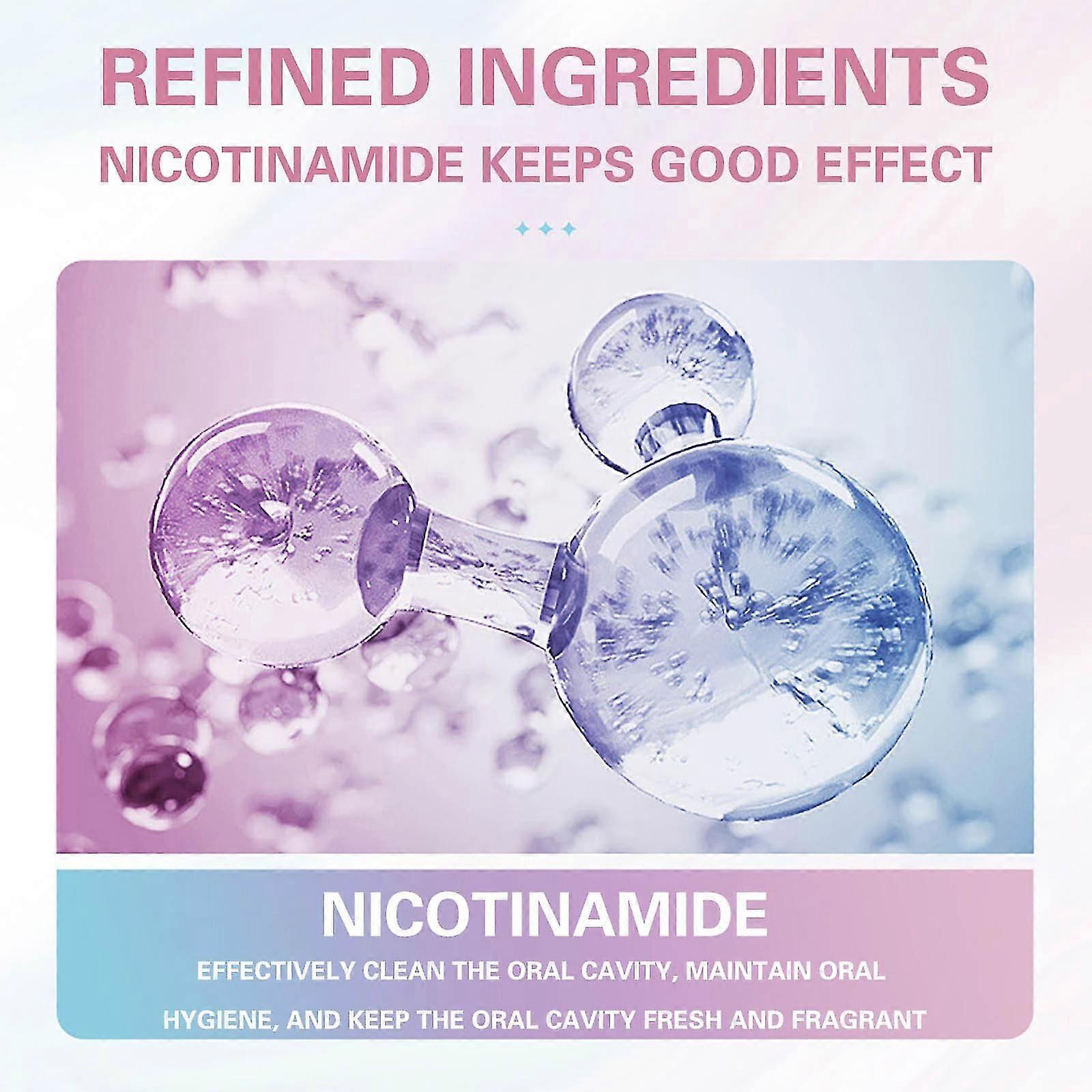 3PCS Nicotinamide Whitening Toothpaste Cleaning Fresh Breath Bright ...
