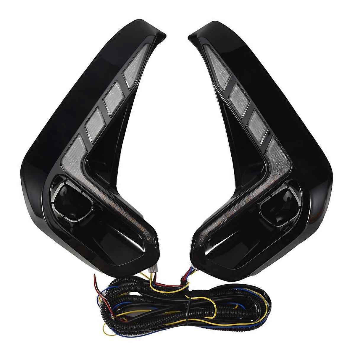 for Toyota Hilux Revo 2020 2021 LED DRL Daytime Running Lights with Turn Signal Bumper Fog Light ...