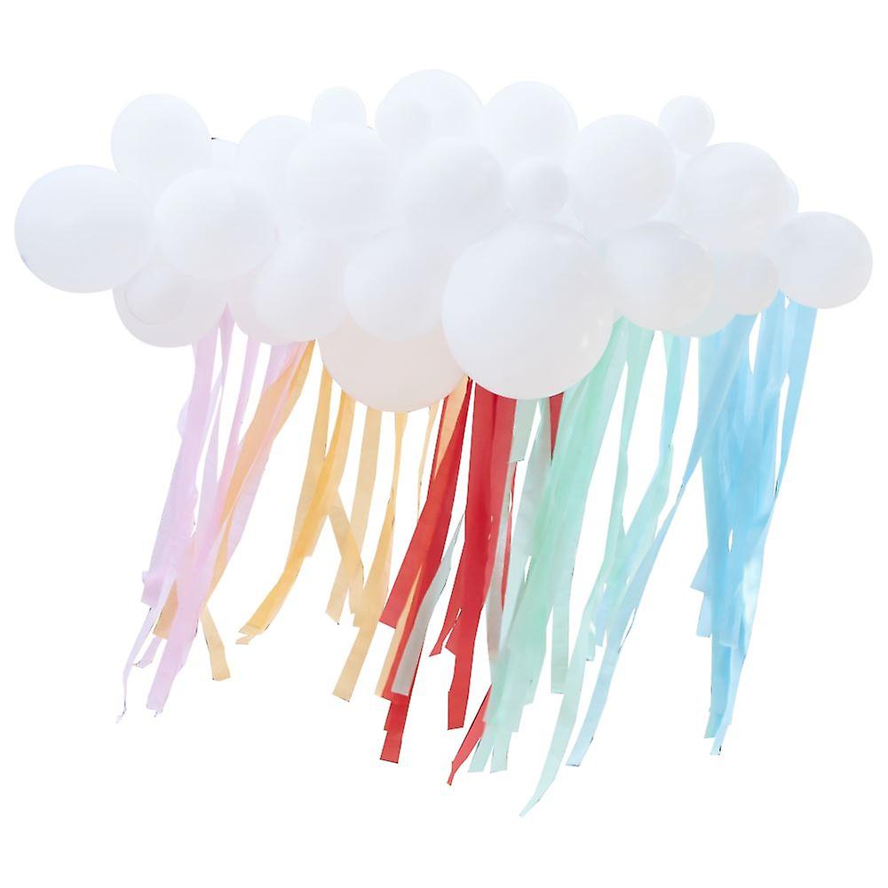 Cloud Balloon Garland Rainbow Streamers | Baby Shower Christening Kids ...