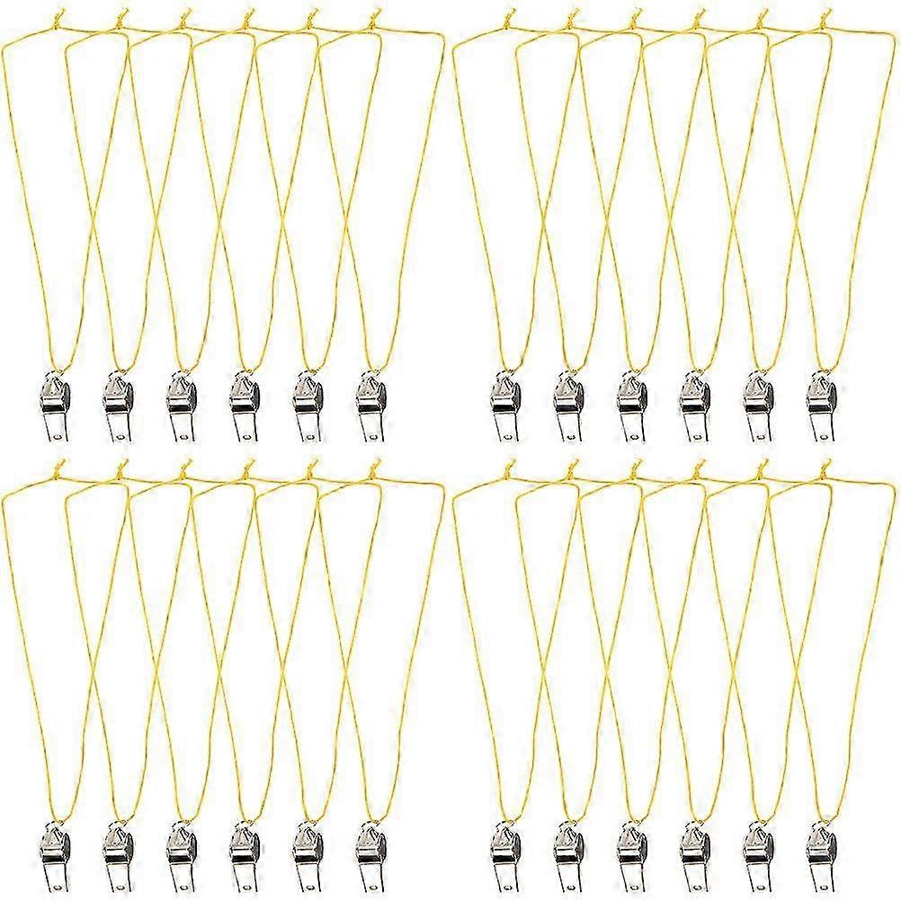 24pcs Whistles Referee Whistles Multi-function Emergency Whistles ...