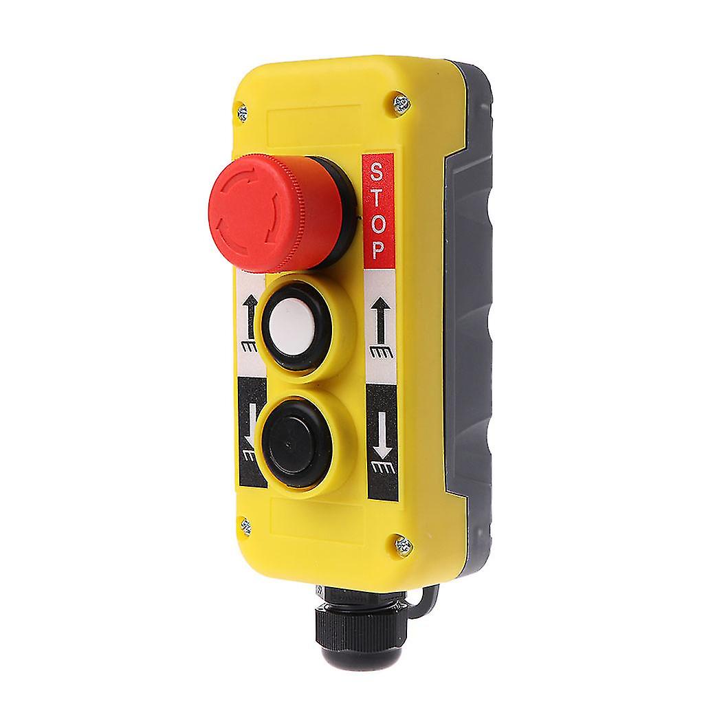 Waterproof Industrial Push Button Switch Emergency Stop For Electric Crane Hoist Pendant Control ...