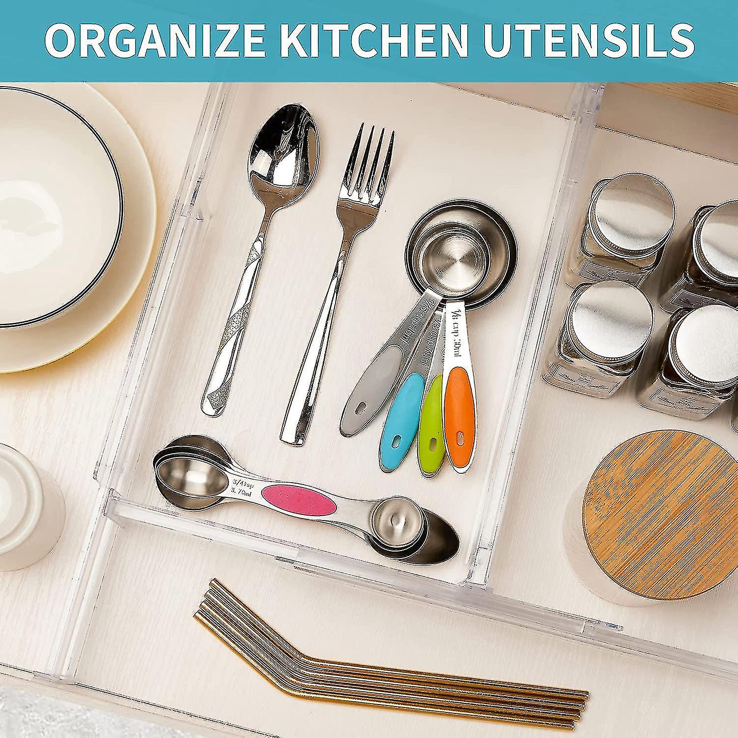 Drawer Dividers 8 Pack, Adjustable 3.2 Inch High Expandable From 11-20. ...