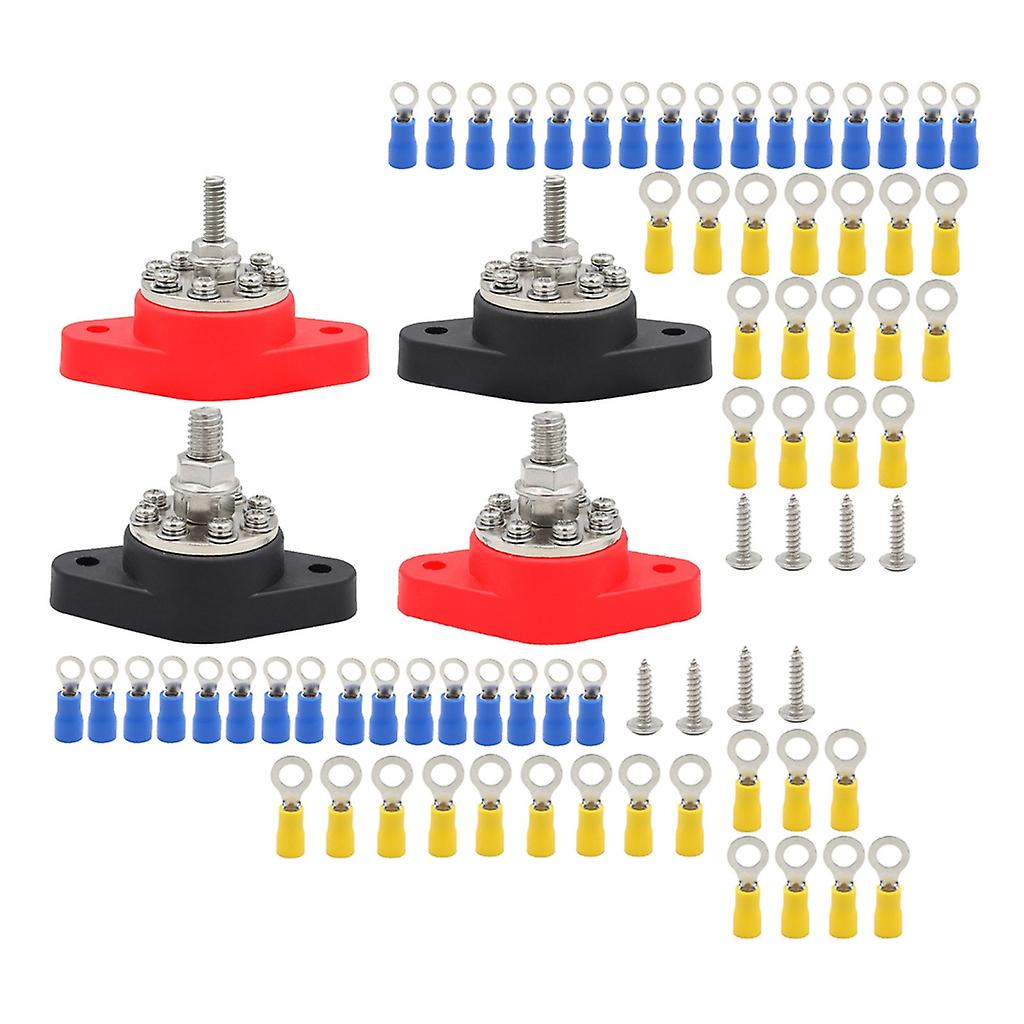 M6/M10 Terminal Block Studs Bus Bar 3/8" 1/4" BusBar Positive Negative Stud | Fruugo UK